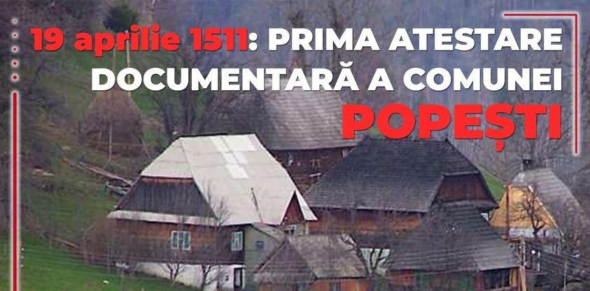 Veste bună pentru Popești, în zi de sărbătoare! Se împlinesc 513 ani de ...